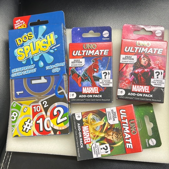 Marvel | Games | New 4 Different Uno Cards Game | Poshmark